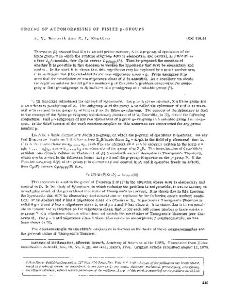 Pdf Groups Of Automorphisms Of Finite P Groups