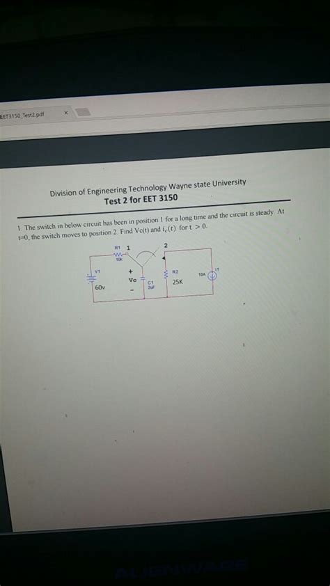 Solved EET 3150 Test Pdl X Division Of Engineering Chegg Com