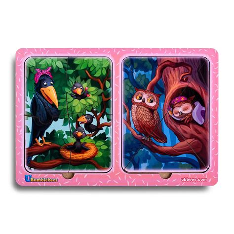 Деревяні пазли в рамці Ворони та сови Оптом від Віробника — Купити Гуртом в Україні —