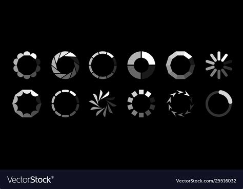 Round Loader Progressive Internet Buffering Vector Image