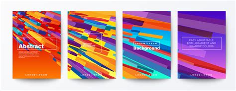 그라데이션 배경에 추상적 인 다채로운 비행 블록 입자의 집합입니다 브로셔 전단지 포스터 전단지 연례 보고서 책 표지 배너 프리젠 테이션 웹 사이트 앱 벽지에 대한 유행 미래