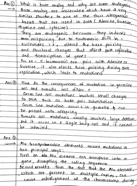 Solved 1 What Is A Base Analog And Why Are Some Mutagenic 2 How Do The Consequences Of