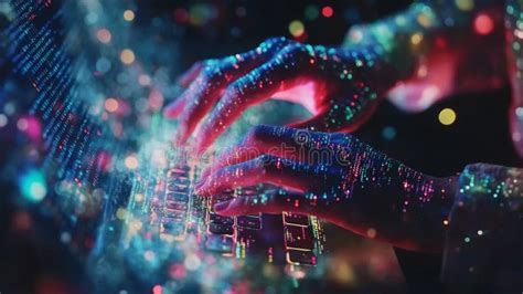 A Web Designer Is Typing Javascript Code On A Laptop For Software