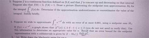 solved 3 supposef is a continuous function defined on 0 4