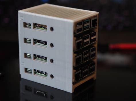 tiny raspberry pi server rack cluster case 4 etsy