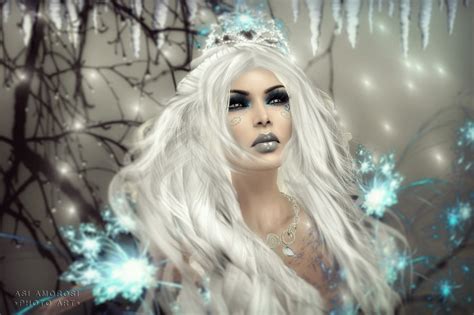 배경 화면 포토샵 모델 긴 머리 3d 꿈꾸는 듯한 소녀 아름다움 레이디 겨울 왕국 장난 Sl 제 2의 삶 공상 디지털 아트 요정 사진 조작