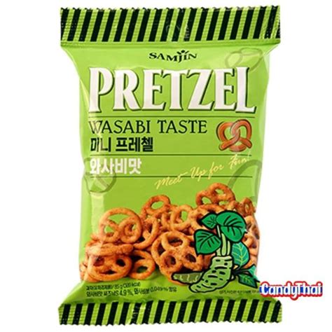 Samjin Pretzel Wasabi Flavor 85g Candy Thai