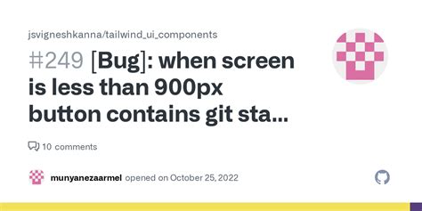 Bug When Screen Is Less Than 900px Button Contains Git Star And Fork
