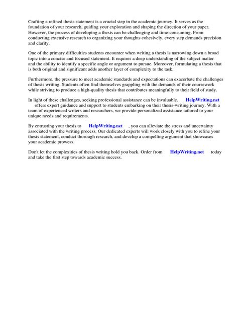 Crafting Effective Thesis Statements Pdf