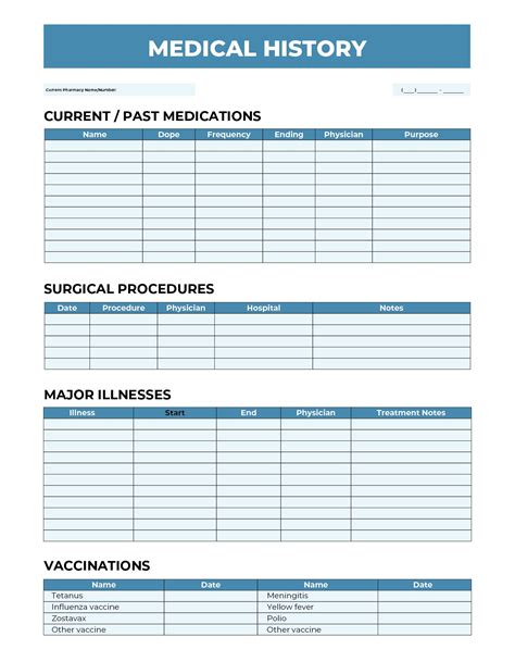 Medical Forms 10 Free Pdf Printables Printablee