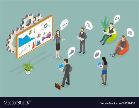 3d Isometric Flat Conceptual Royalty Free Vector Image