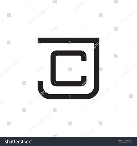 Letter J C Monogram Square Shape Stock Vector Royalty Free 398672545