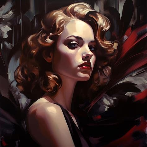 Premium Ai Image Beautiful Film Noir Pop Modern Art Of Girl Picture