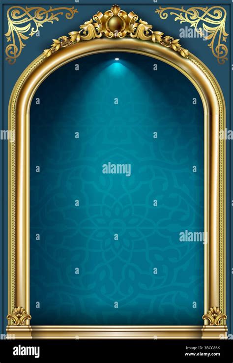 Golden Luxury Classic Arch With Columns Stock Vector Image And Art Alamy