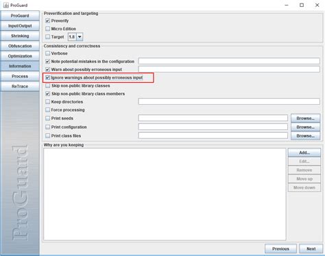 Automation How To Avoid Warnings In Proguard Gui Stack Overflow