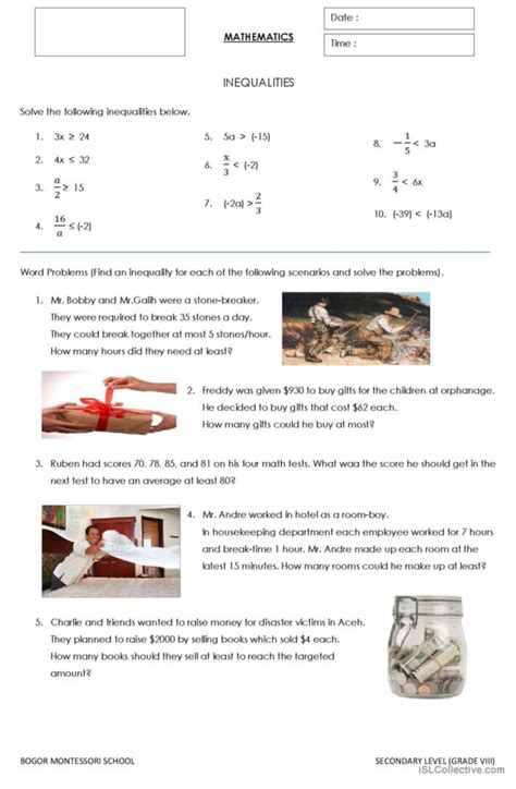 Inequalities Problems Inequalities Problems