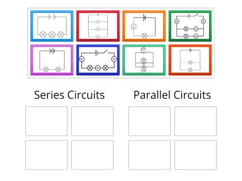 Year 9 Physics Sorting Parallel And Series Circuits Group Sort