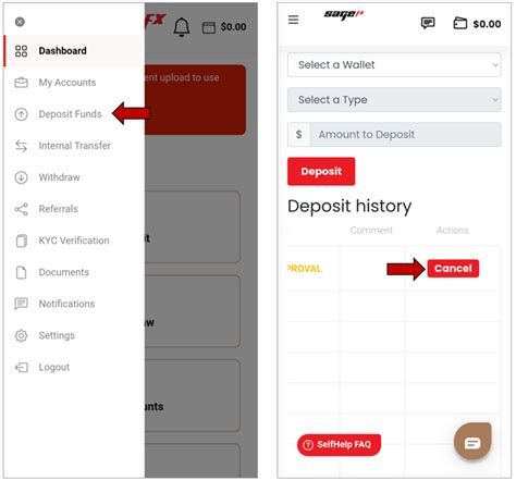 Cancel A Deposit Request On Your Sagefx Account Sagefx