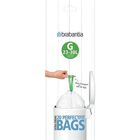 Brabantia Perfectfit 30l Size G Bin Liners Pack Of 20 Robert Dyas