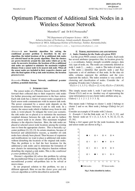 Pdf Optimum Placement Of Additional Sink Nodes In A Wireless Sensor Network