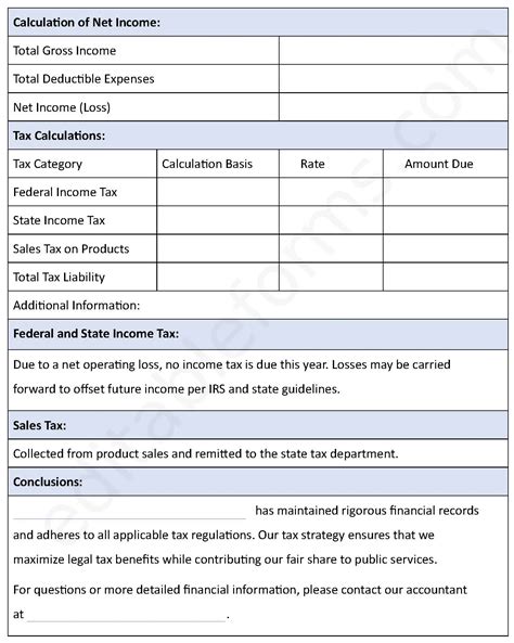 Salon Tax Statement Form Editable Pdf Forms