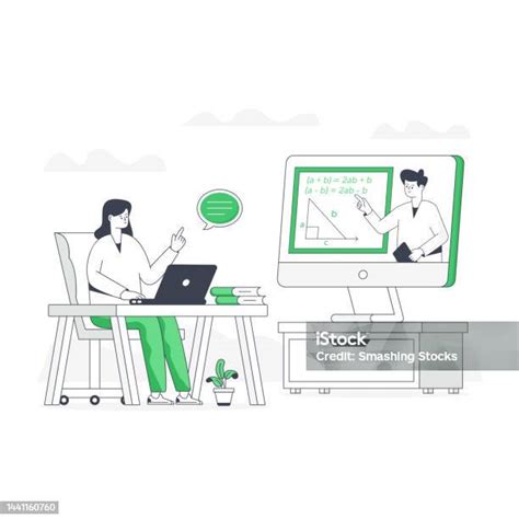온라인 교사의 평면 그림 교사 교육 관련 직업에 대한 스톡 벡터 아트 및 기타 이미지 교사 교육 관련 직업 교육 도서관 Istock