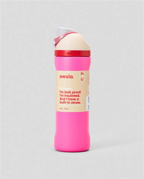 Shop Owala 24oz Freesip Stainless Steel Water Bottle In Tan Pink Fast