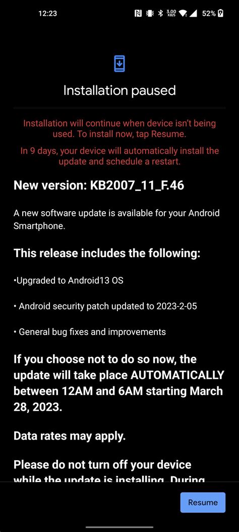 Android 13 Getting Pushed On Kb2007 Roneplus8t