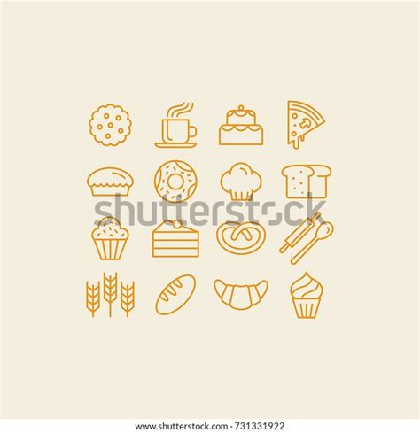 Vector Set Linear Icons Illustrations Related Stock Vector Royalty Free Shutterstock