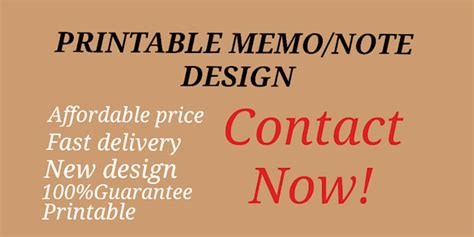 Do A Printable Memo And Note Pad Design By Maryjoytibo Fiverr