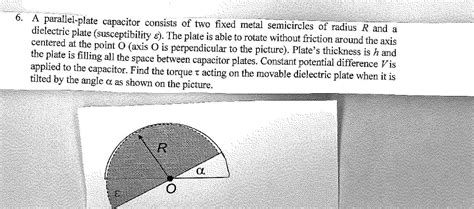 solved 6 a paralel plate capacitor consists of two fixed