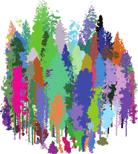 segmentation of individual trees from a whole forest scan although
