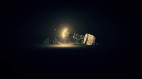 3d Animation Of Flickering Light Bulbs Background Stock Video Video