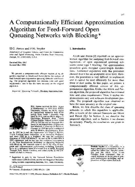 pdf a computationally efficient approximation algorithm for feed forward open queueing