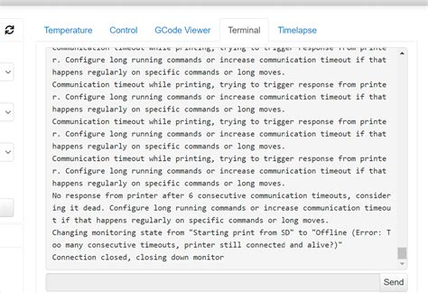 Connection Timeout Issues Get Help Octoprint Community Forum
