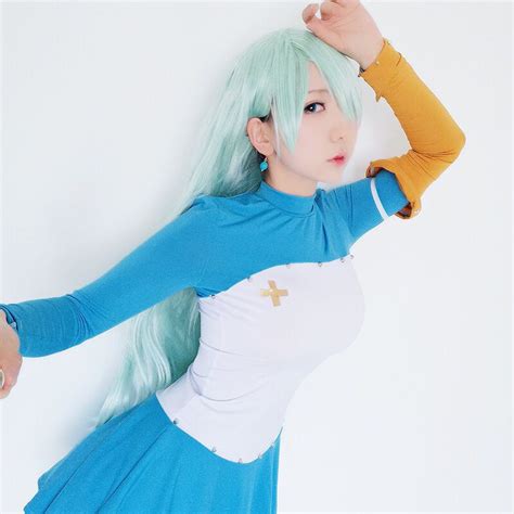 The Seven Deadly Sins Elizabeth Liones Blue Cosplay Costume Anime