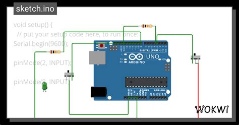 สวิตซ์กับวงจร Wokwi Esp32 Stm32 Arduino Simulator