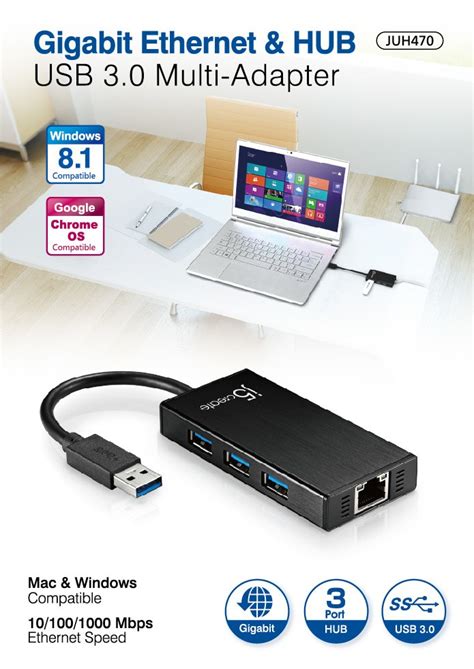 Jual J Create USB Multi Adapter Gigabit Ethernet Hub JUH Kab Tangerang Maximus