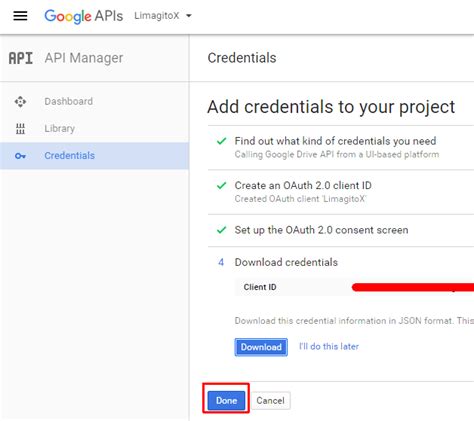Using Google Drive Client ID And Secret File Transfer Tool From Limagito