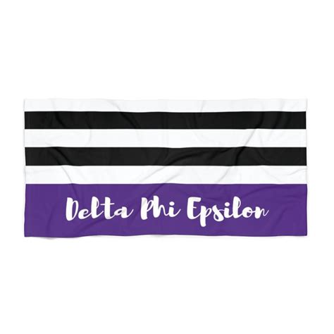 Delta Phi Epsilon Stripes Beach Towel Greek Gear