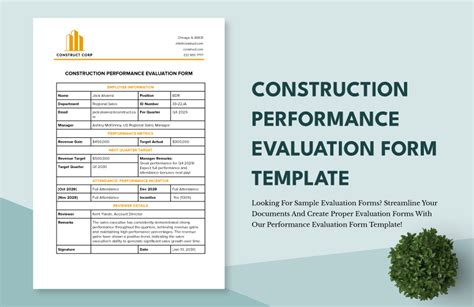 Contractor Evaluation Template