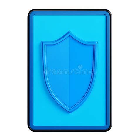 A White Background Features An Isolated Icon Representing A Mobile Device Protection Shield For