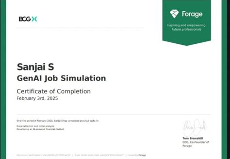 Sanjai S On Linkedin Generativeai Aichatbots Dataanalysis Forage Bcgx Aiinnovation