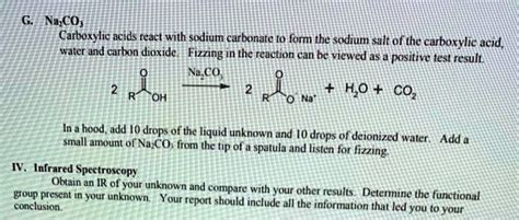 Naco Carboxylic Acids React With Sodium Carbonate T0 Form The Sodium Salt Of The Carboxylic Acid