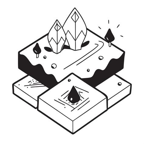 Sencillo Plano Diseño Icono Montaña Florecer Losas Concepto Como Losas Ese Ilustrar El Lozano