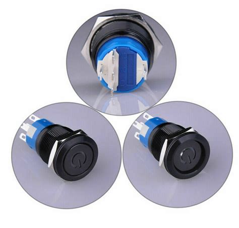 Buy Wholesale China Black Shell Led Illuminated Self Locking Push Button Switch With Cable