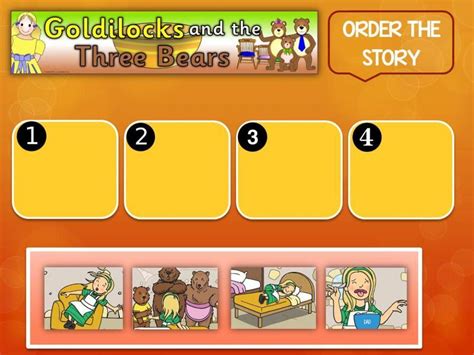 Sequence Story Goldilocks And The Three Bears Worksheet Live
