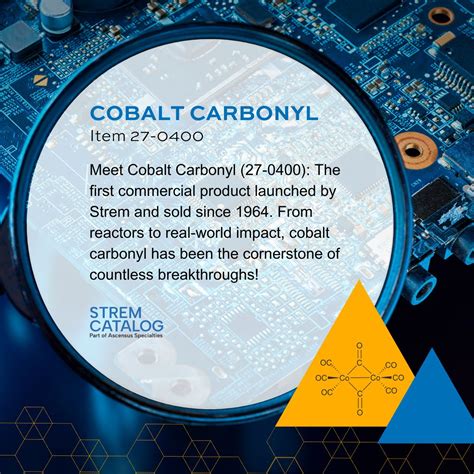 Cobalt Carbonyl A Precursor For Cctba Ascensus Specialties Posted On The Topic Linkedin