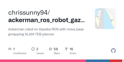 Github Chrissunny94ackermanrosrobotgazebosimulation Ackerman Robot On Gazebo Ros With