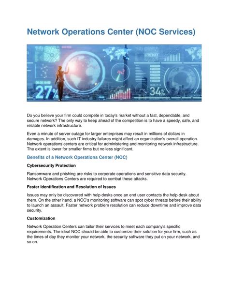 PPT Network Operations Center NOC Services PowerPoint Presentation ID